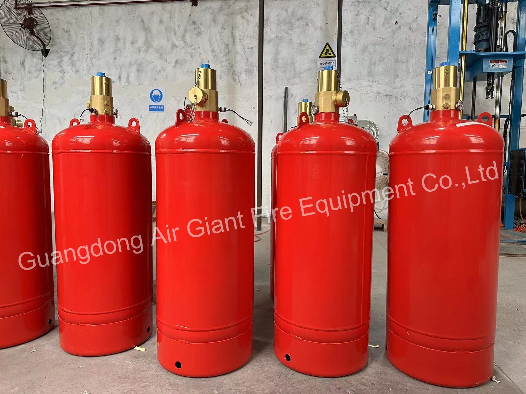Cylinder For Enclosed Flooding FM200 Fire Suppression System Without ...